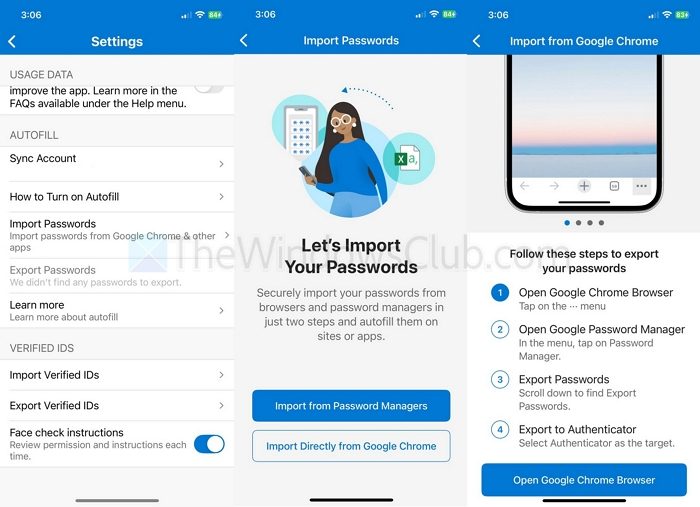Microsoft Authenticator'dan şifreler nasıl içe aktarılır veya dışa ...