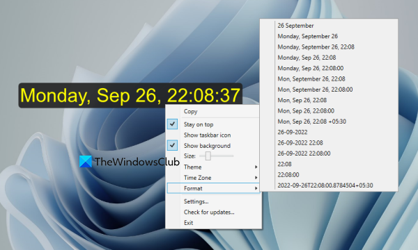 Windows 11/10 için en iyi ücretsiz masaüstü saat widget'ları - Tiempo ...
