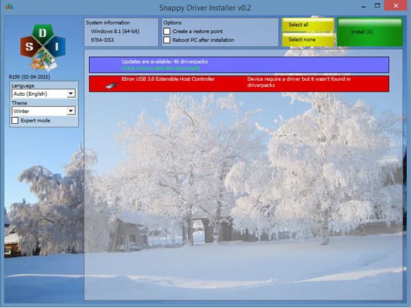 Встановіть і оновіть драйвери за допомогою Snappy Driver Installer