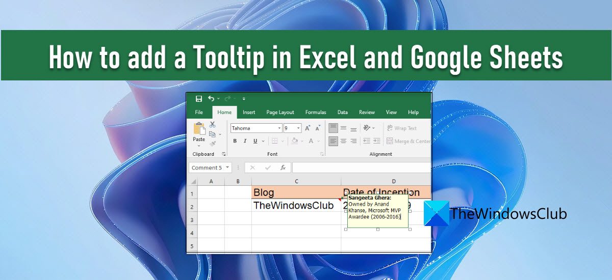 Як додати підказку в Excel та Google аркушів - Tiempo de Frikis