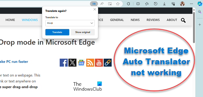 Автоматичний перекладач Microsoft Edge не працює [Виправити] - Tiempo ...